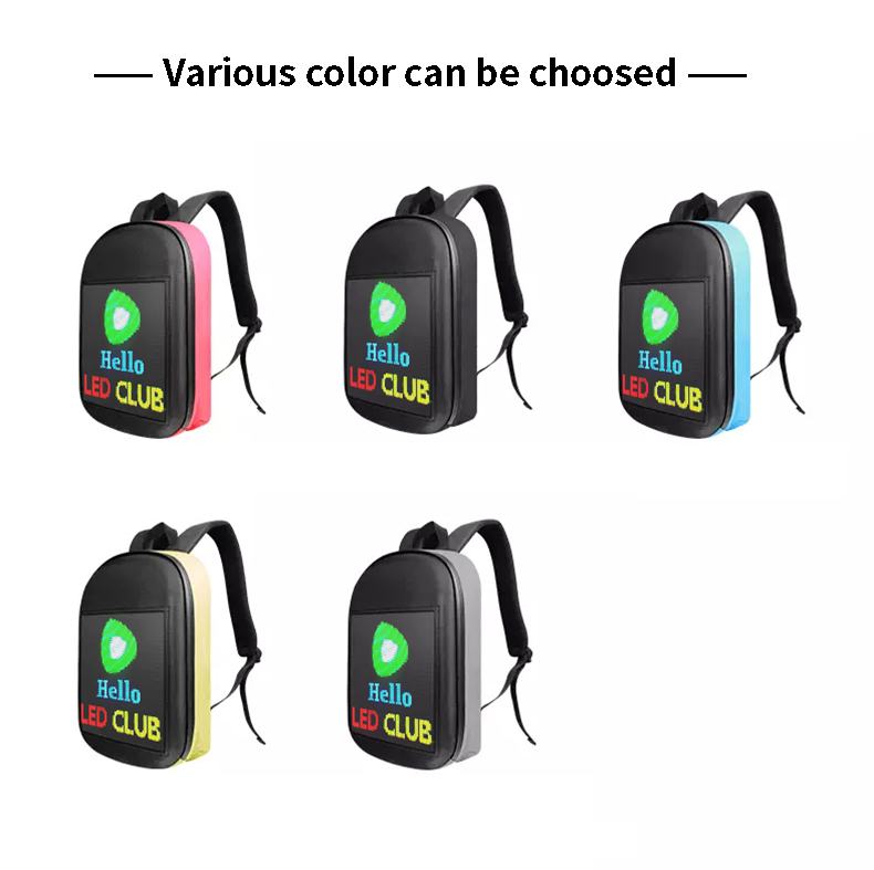 Gelrova With Programmable Screen,HD Color Screen App Led Backpack